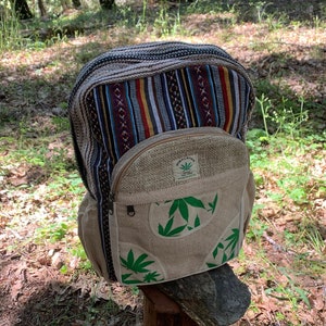Large Hemp Backpack Handmade From the Nepal Himalayas, Unique Design ...