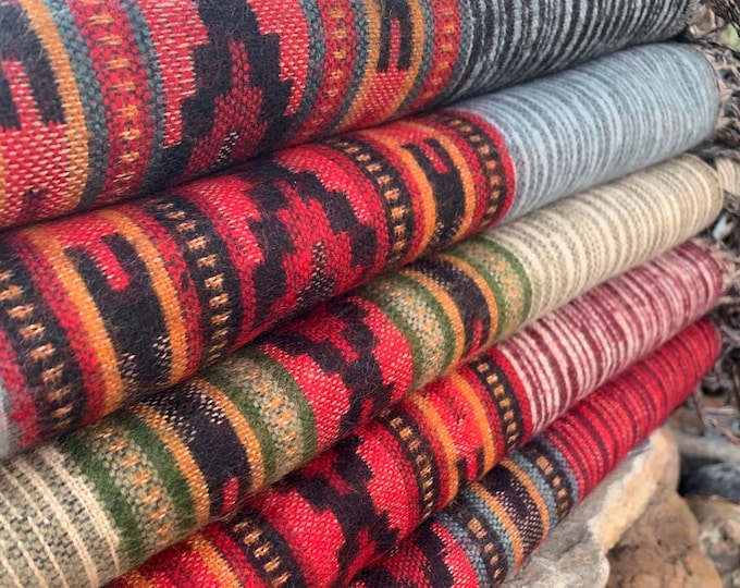 Himalaya Yak Wool Blanket Shawl Modern Tribal Design Handmade in ...