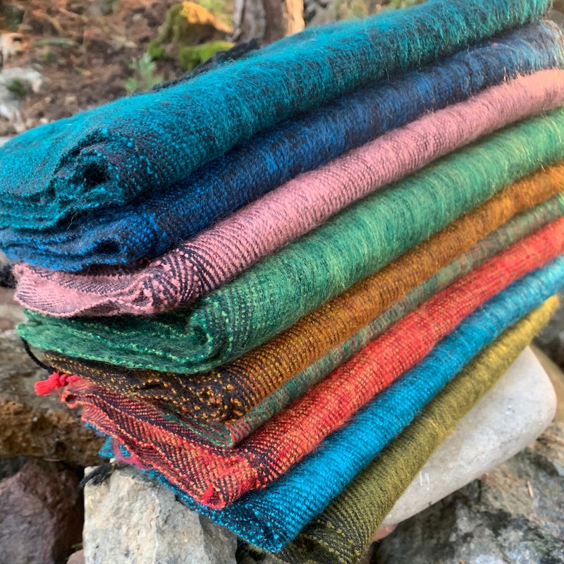 Deep Blue Triangle Scarf - Etsy