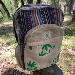 Large Hemp Backpack Handmade From the Nepal Himalayas, Unique Design ...
