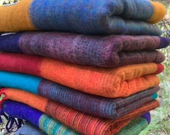 Handmade Tibetan Yak Wool Blanket From Himalayas Extra Large Warm Soft ...