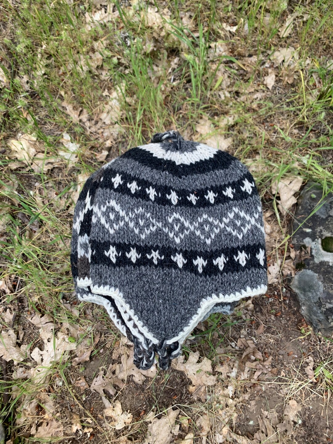 Himalaya Sherpa Wool Winter Hat With Warm Polar Fleece Lining Handknit ...