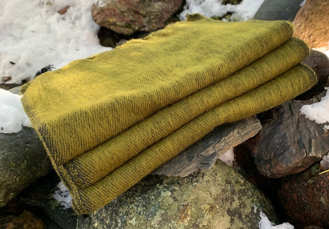 Handmade Wool Scarf From Nepal - Army Forest Olive Green - Himalayan ...
