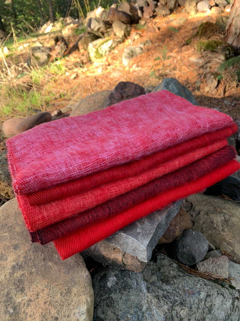 Soft Red Wool Scarf From the Himalayas, Warm Lightweight All Season ...