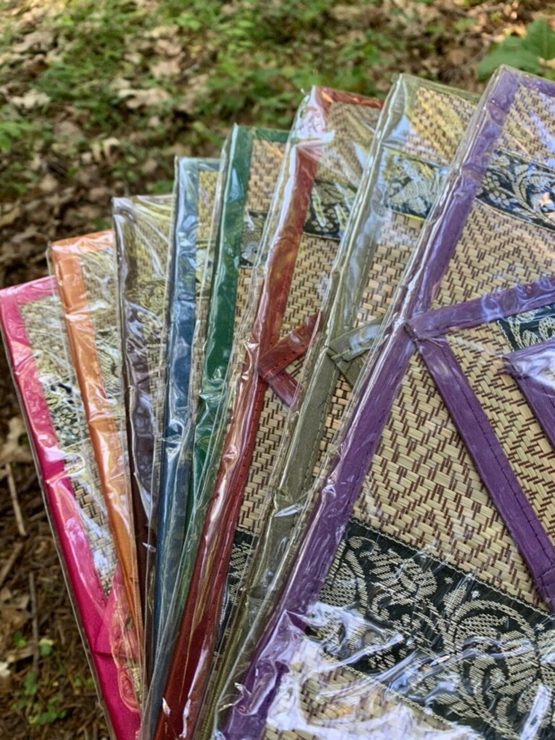 Handmade Bamboo Thai Table Placemats With Drink Coasters All Natural ...