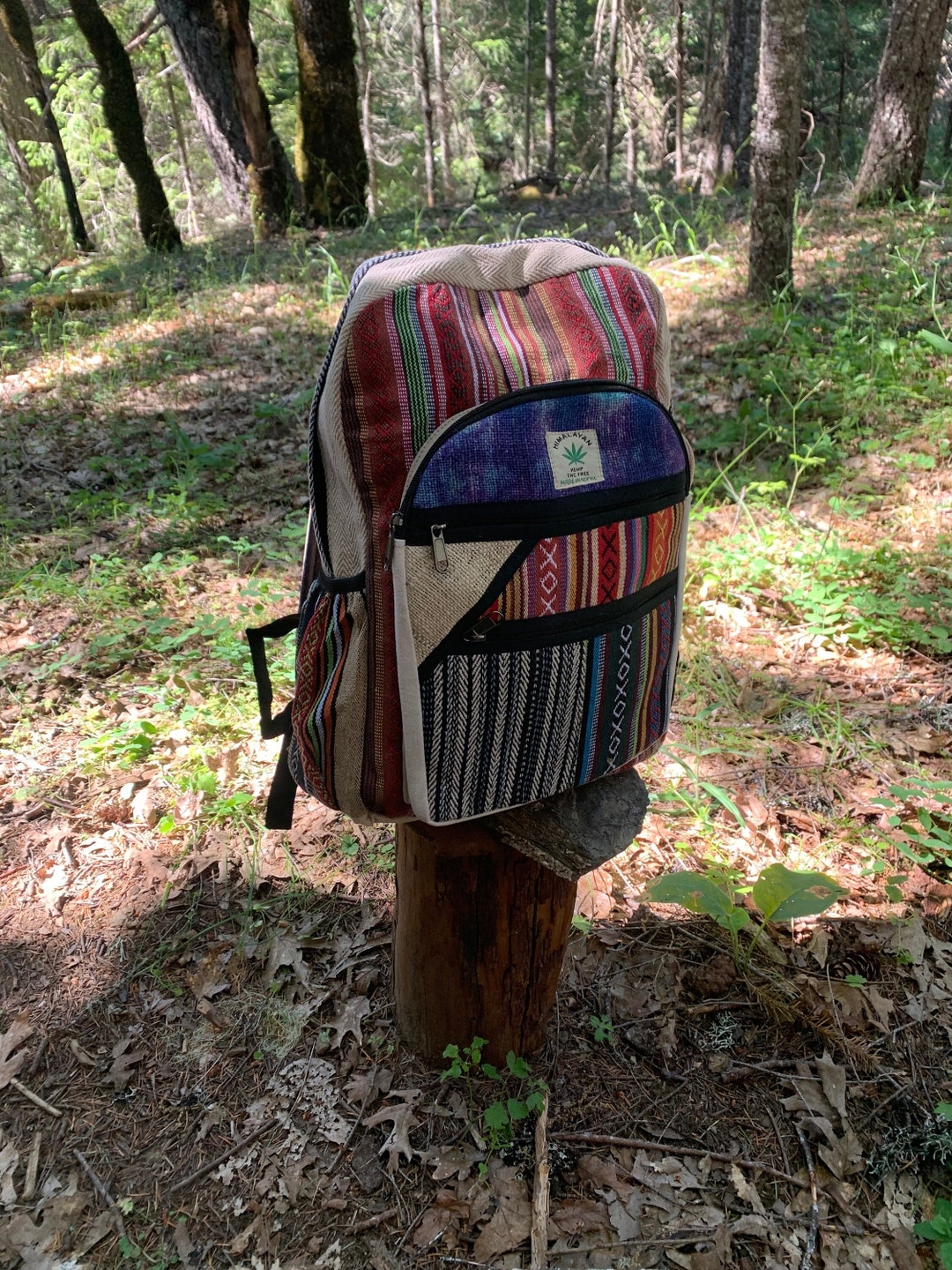 Large Hemp Backpack Handmade From the Nepal Himalayas, Unique Design ...