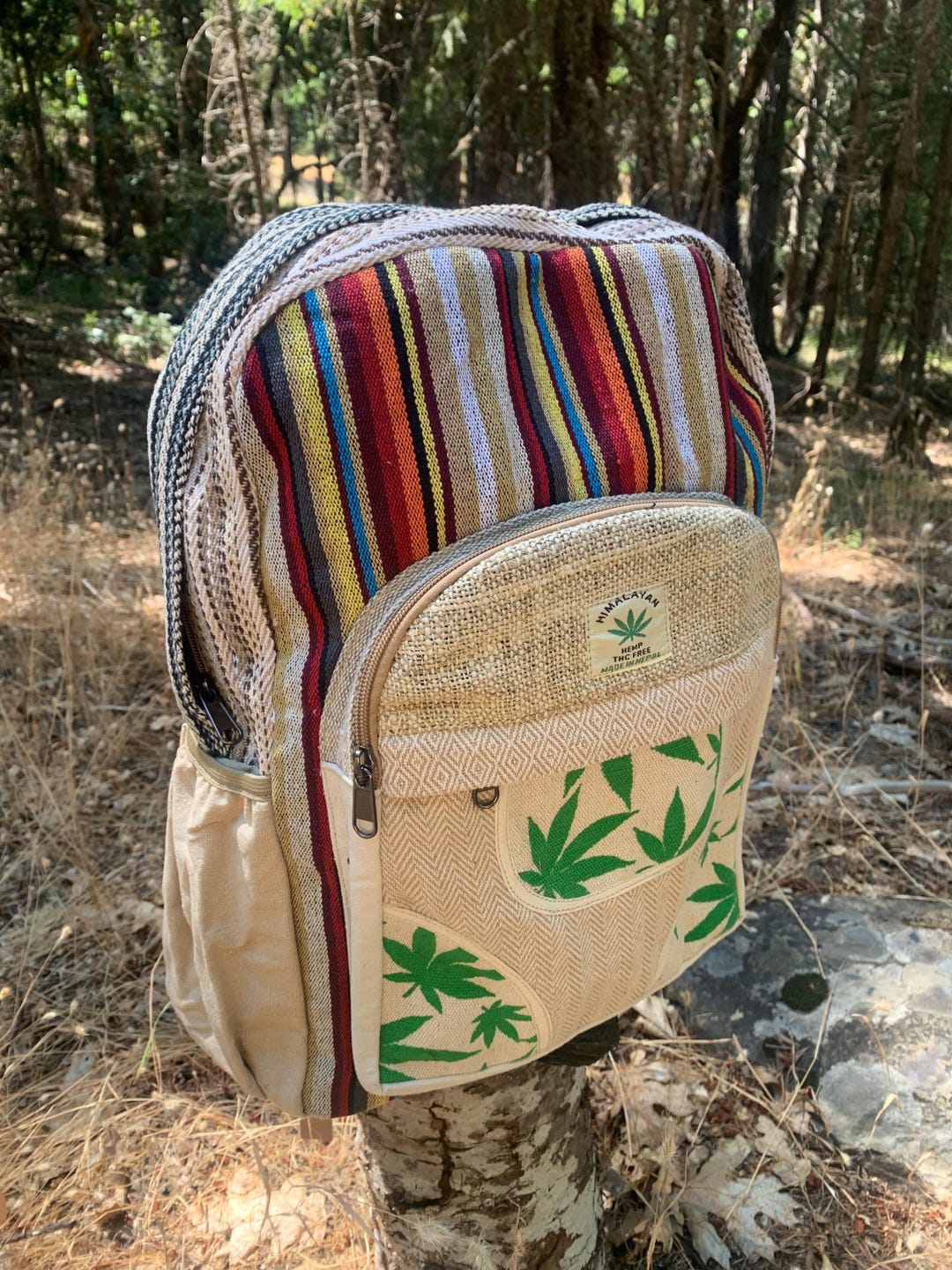 Large Hemp Backpack, Himalayan Hemp Backpack Handmade in Nepal, Beach ...