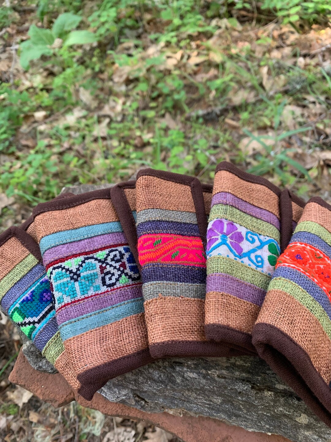 Handmade Hemp Vegan Wallet From Thailand, Unique Hmong Design, Organic ...