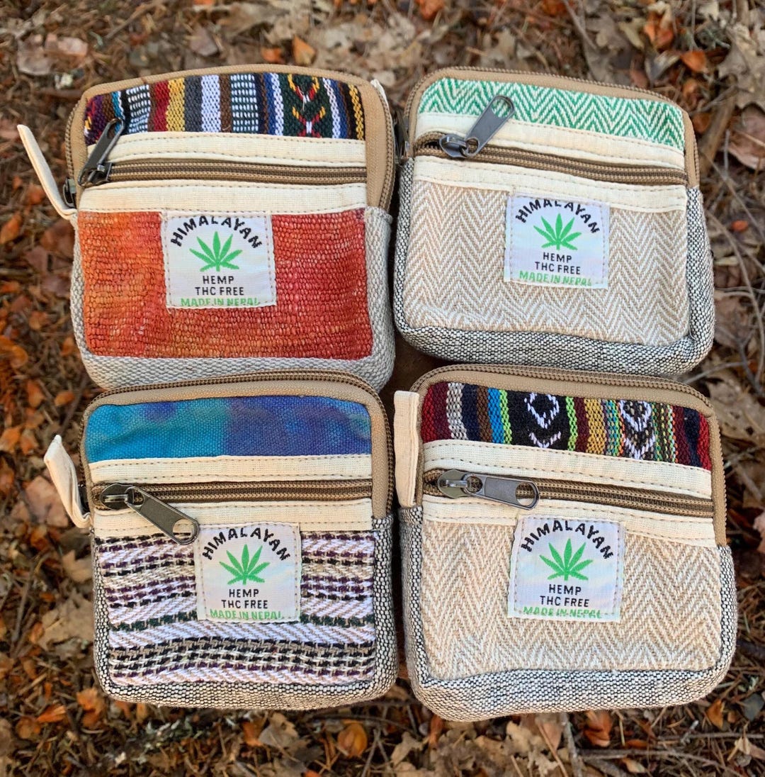 Hemp Wallets Set of 4 Plus 1 FREE, Handmade From the Nepal Himalayas ...