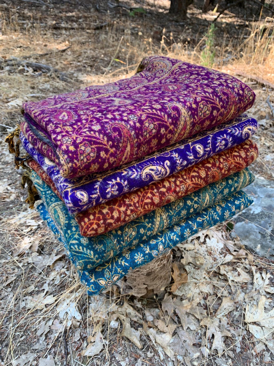 Himalaya Yak Wool Blanket Shawl - Modern Tribal Design - Handmade in ...