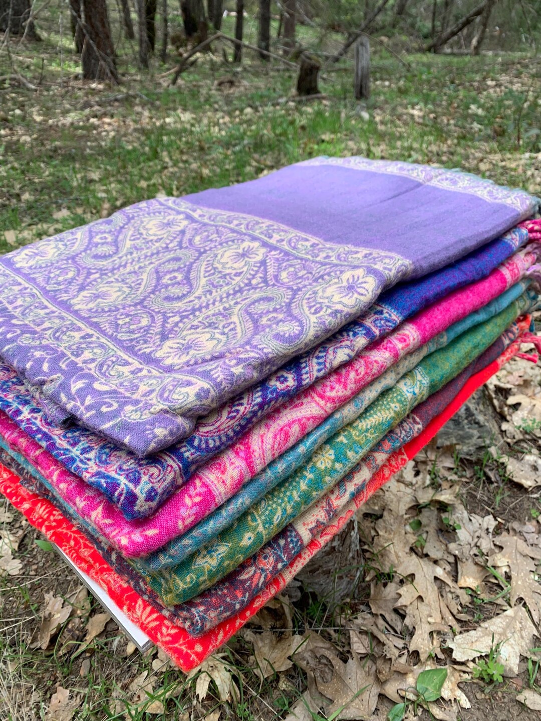 Himalaya Yak Wool Blanket Shawl - Modern Tribal Design - Handmade in ...