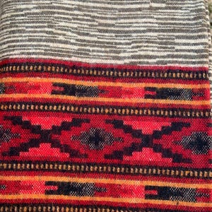Himalaya Yak Wool Blanket Shawl - Modern Tribal Design - Handmade in ...