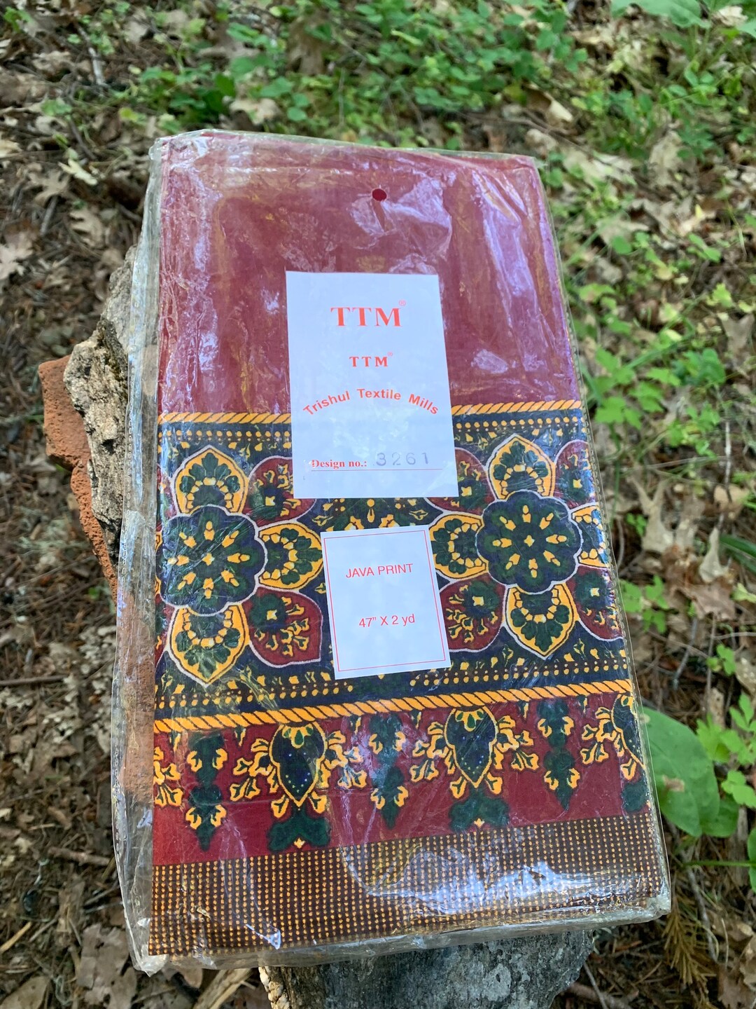 Traditional Java Indonesia Lotus Flower Batik Fabric, Trishul Textiles ...