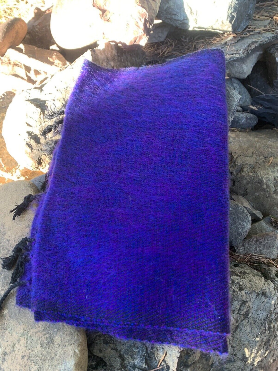 Handmade Himalayan Yak Wool Scarf From Nepal - Soft and Warm - Deep ...