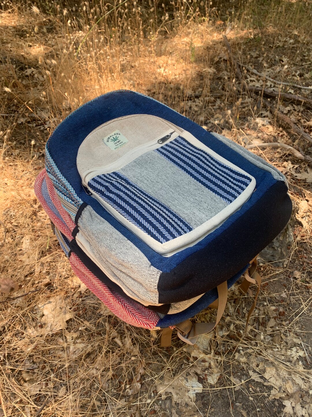 Large Boho Backpack, Laptop Bag, Himalayan Hemp Backpack Handmade in ...