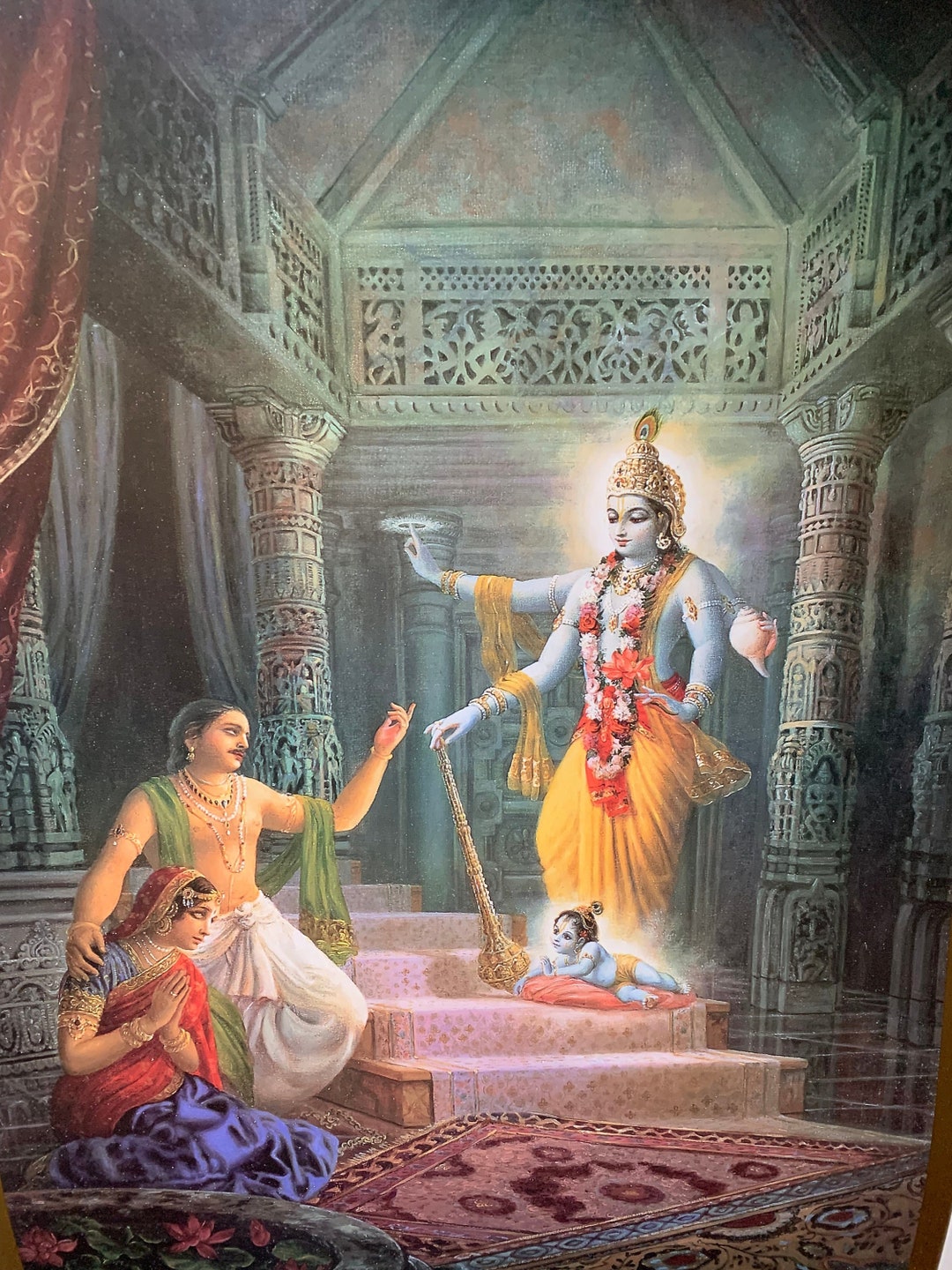 Birth of Lord Krishna ISKCON Krishna Art High Quality - Etsy