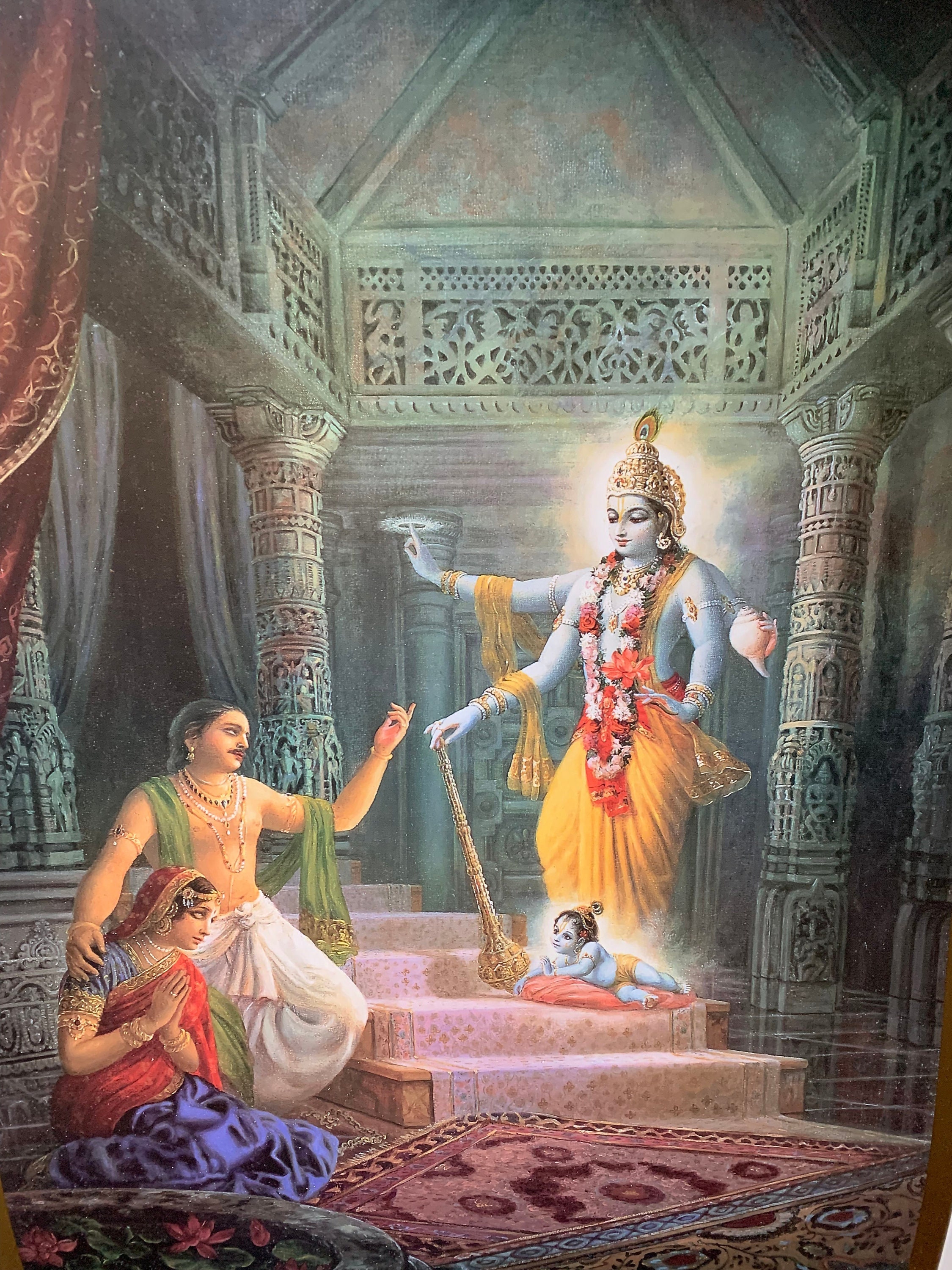 Birth of Lord Krishna ISKCON Krishna Art High Quality - Etsy