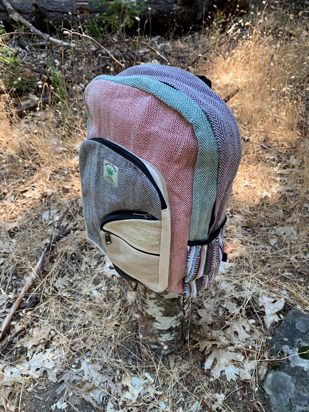 Large Hemp Backpack Handmade From the Nepal Himalayas, Unique Design ...