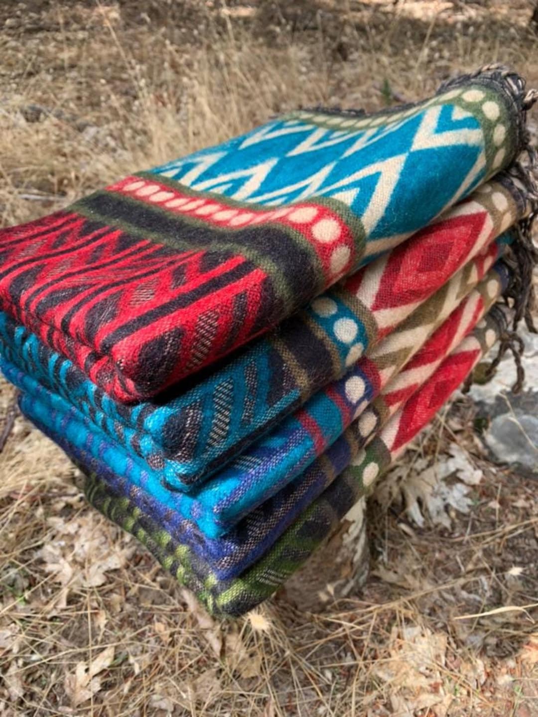 Himalaya Yak Wool Blanket Shawl Throw - Tribal Nomad Design and Pattern ...