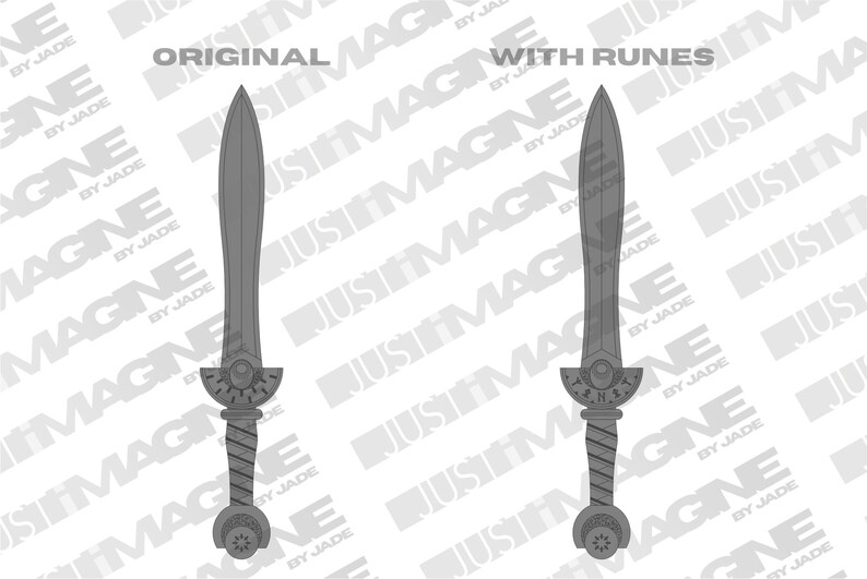 Radiant Light Sword Digital Stencil Template SVG DXF Vector Files ...