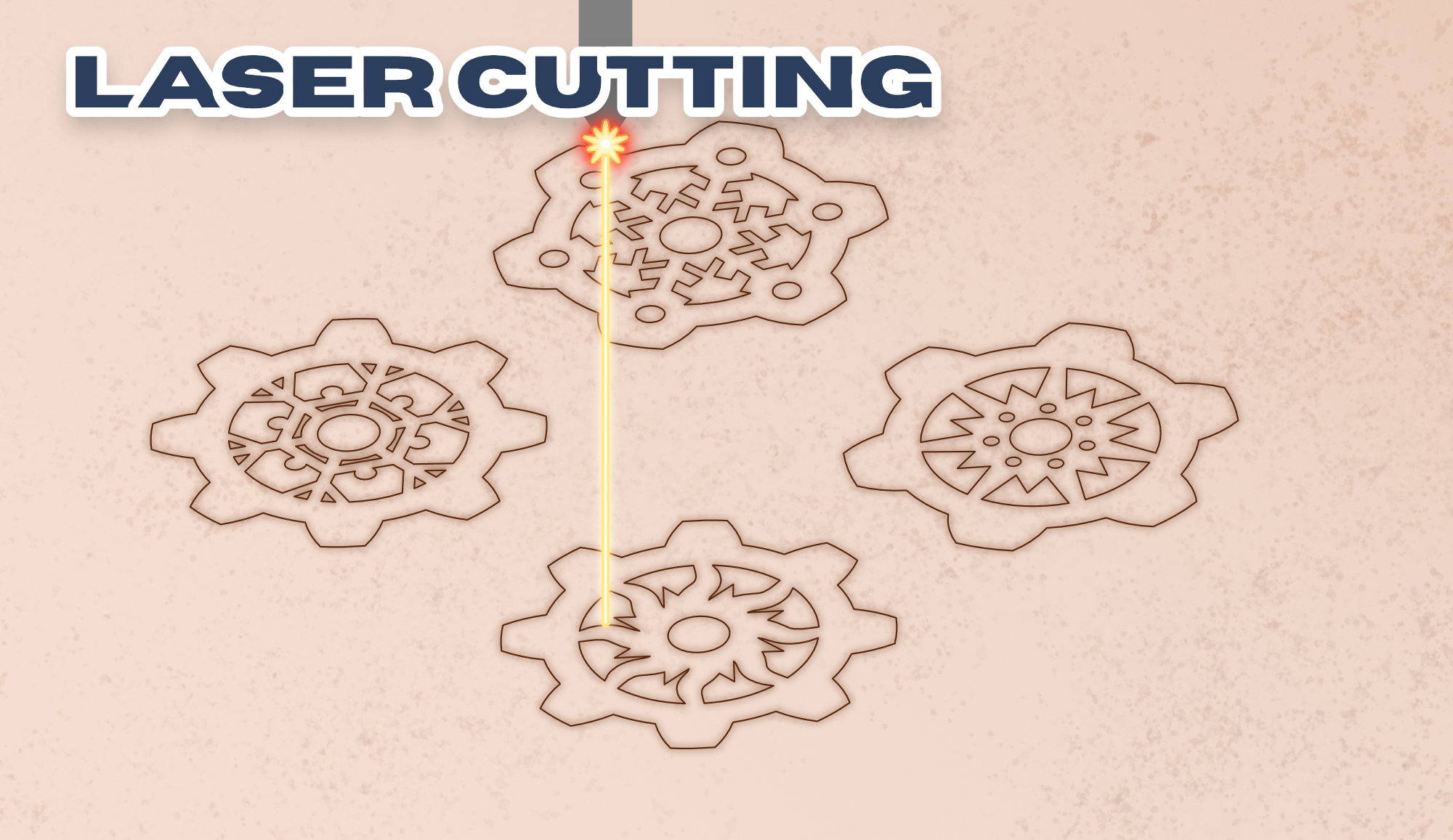 Summer/winter Cogs & Gears Digital Stencil Template SVG DXF Vector ...