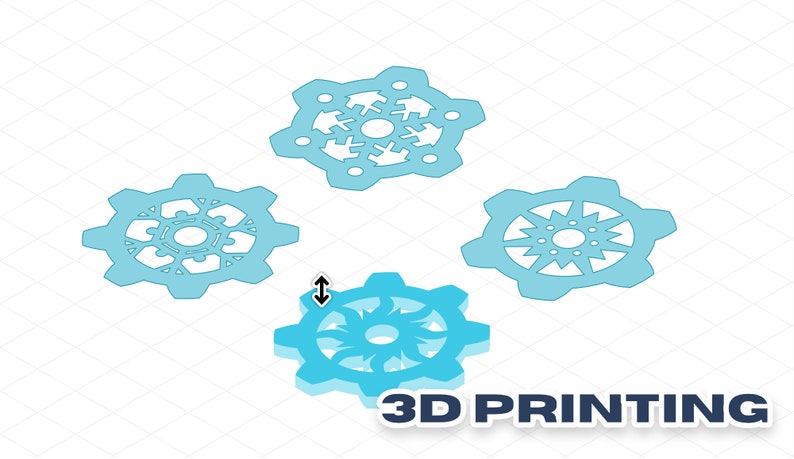 Summer/winter Cogs & Gears Digital Stencil Template SVG DXF Vector ...