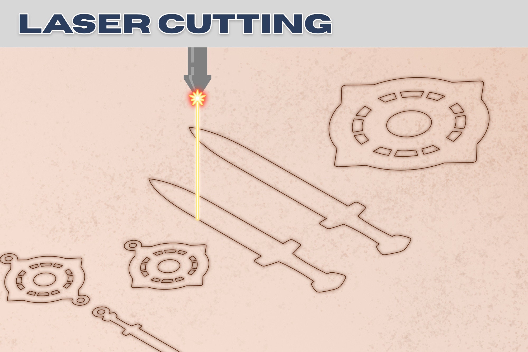 Sunburst Sword and Shield Weapons From Antiquity Digital Stencil ...