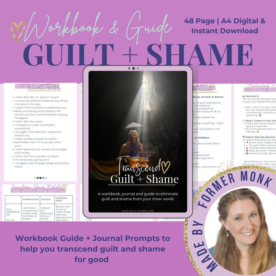 Guilt and Shame Workbook | Shame & Guilt Digital Journal | Managing ...