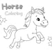 Printable Horse Coloring Pages for Kids, 8 Page Digital PDF Download ...