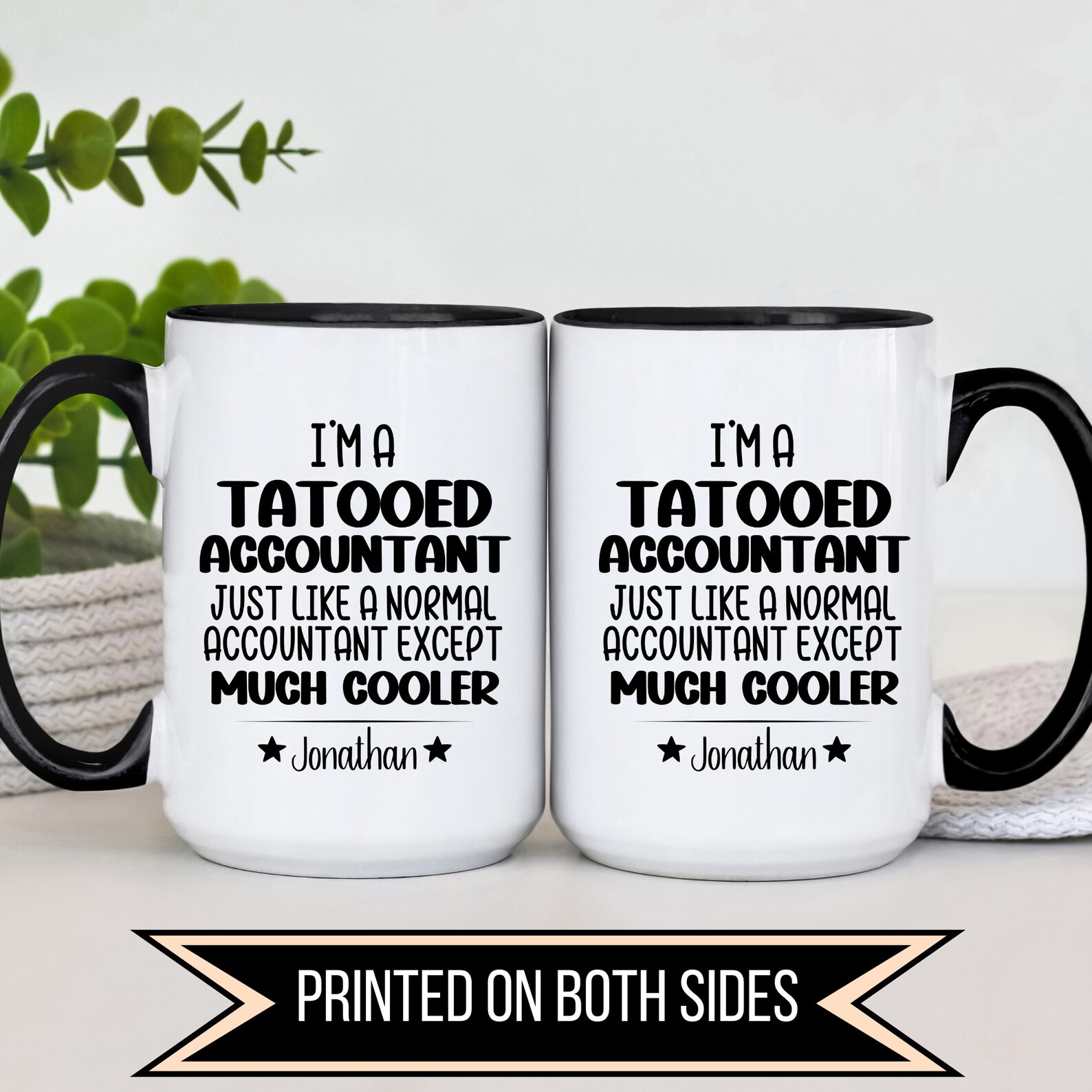 Funny Accountant Mug, Perfect Blend of Tattoos and Numbers, Because ...