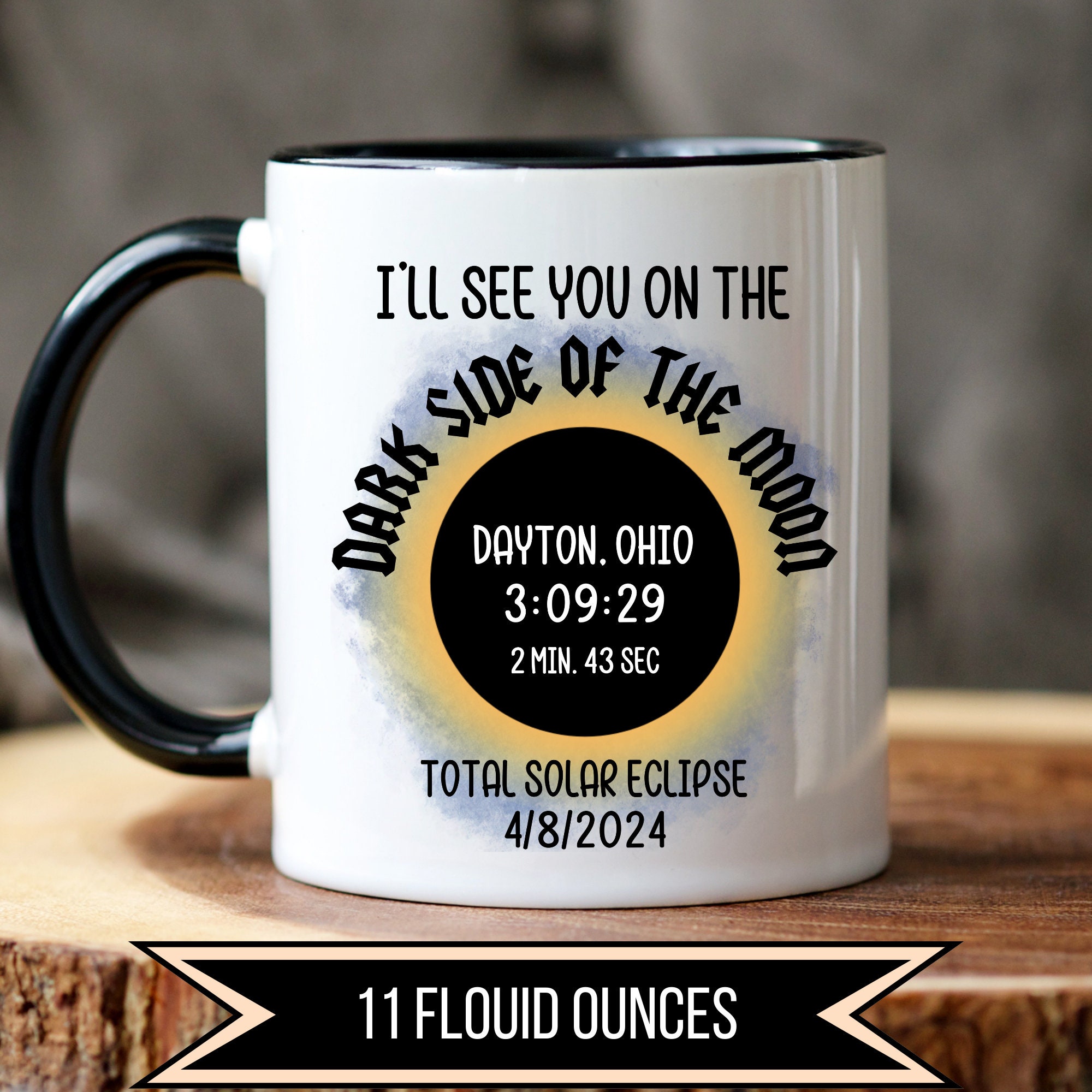 2024 Solar Eclipse Mug Personalized With Your City & Totality Time, the ...