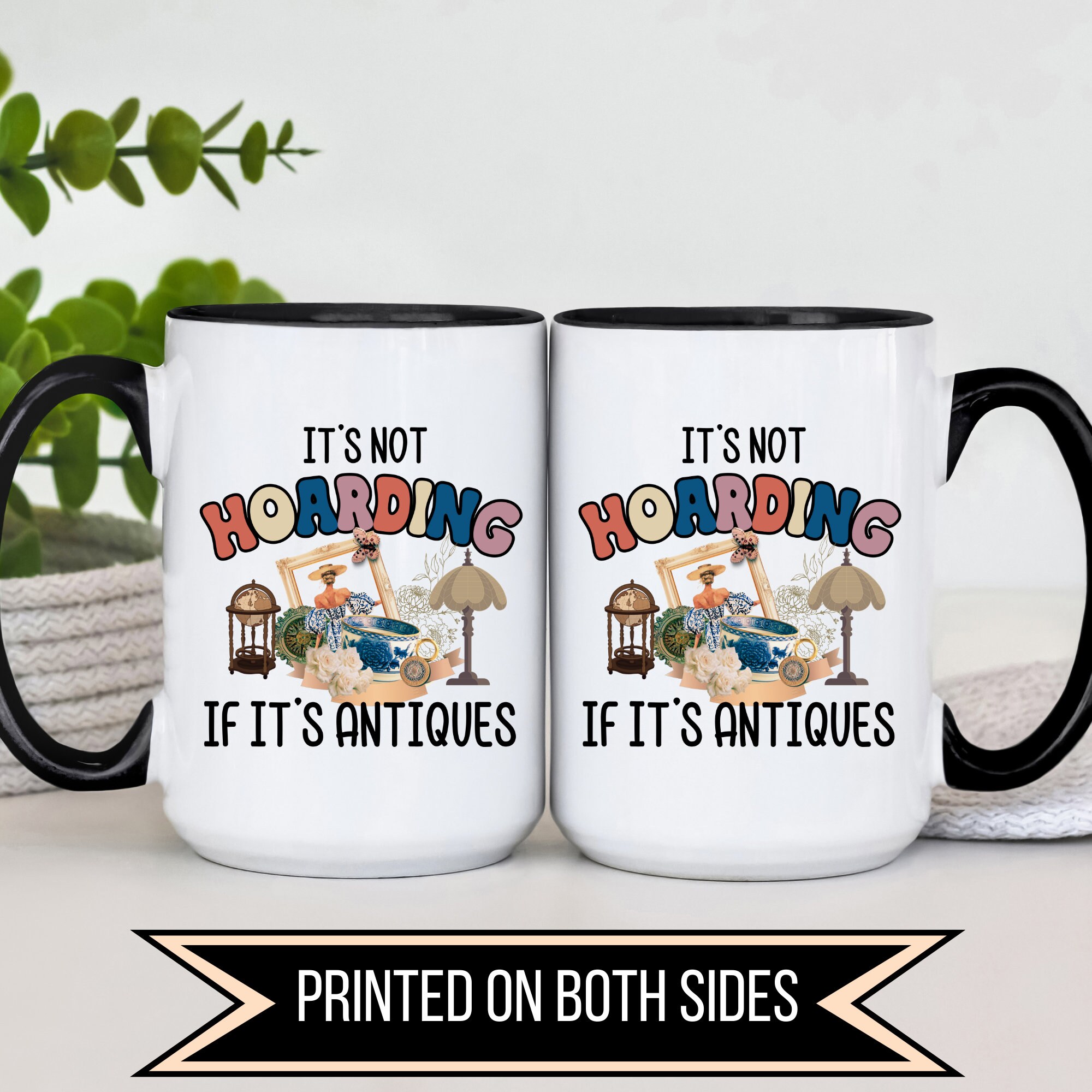Unique Funny Antique Collector Mug, Rustic Decor Lover Cup With ...