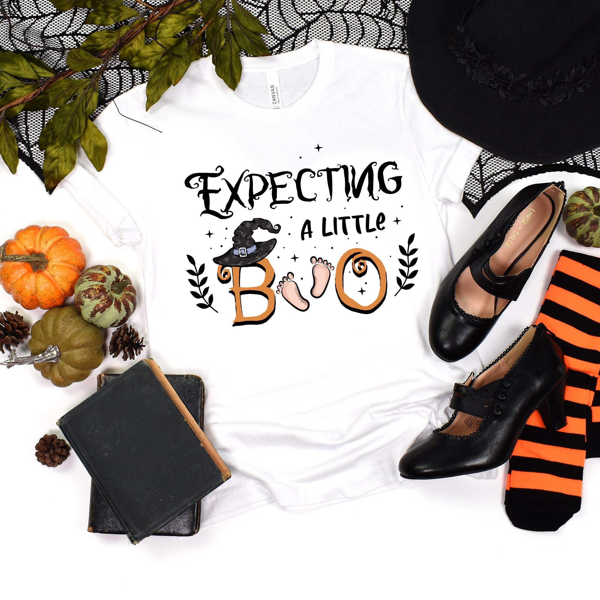 Expecting A Little Boo, Halloween Pregnancy Announcement Shirt ...