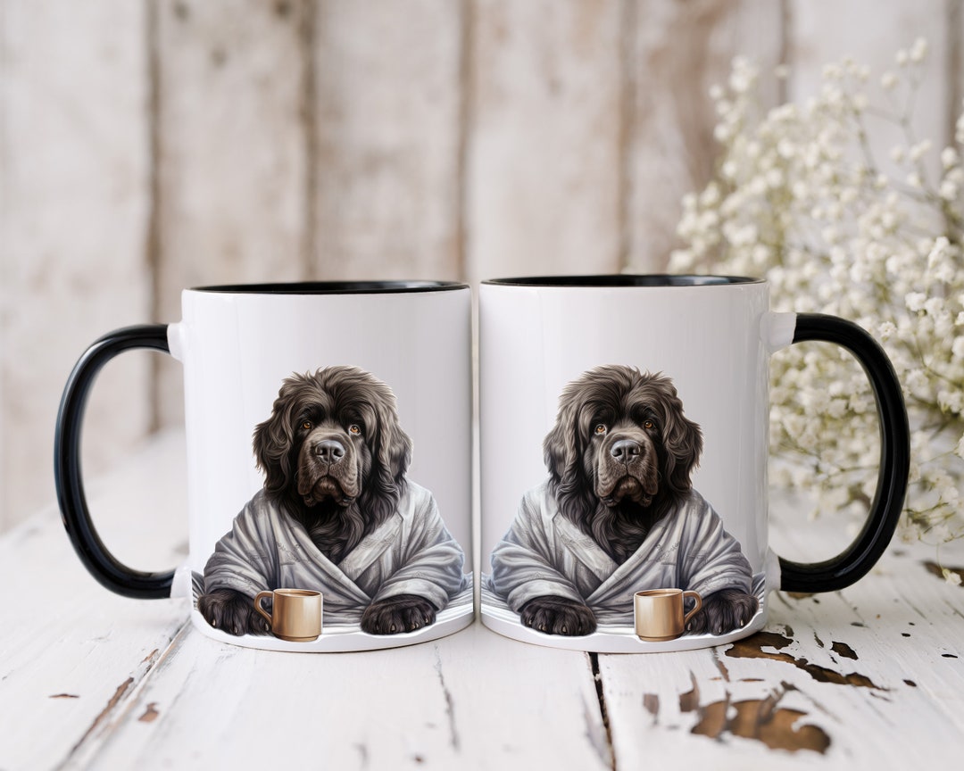 Newfoundland Dog Coffee Mug: Pajama-clad Newfie Gift (11oz & 15oz) - Etsy