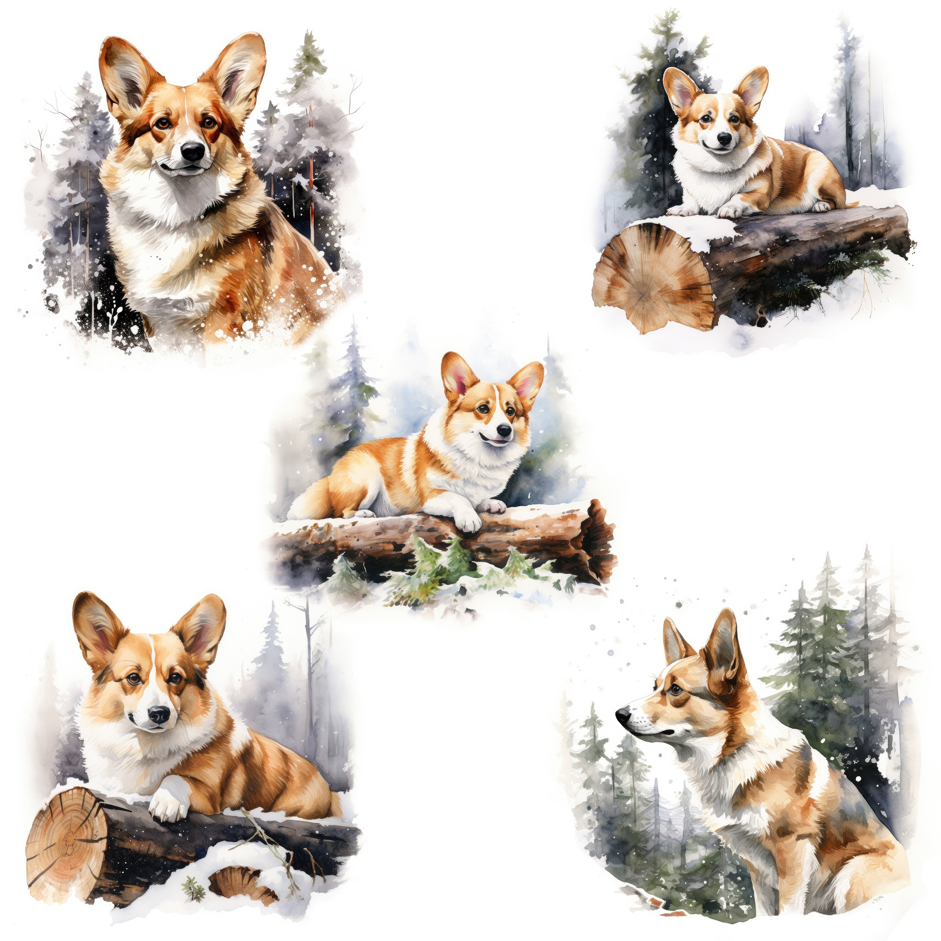 Welsh Corgi Clipart Bundle Dog Sublimation Design Welsh - Etsy