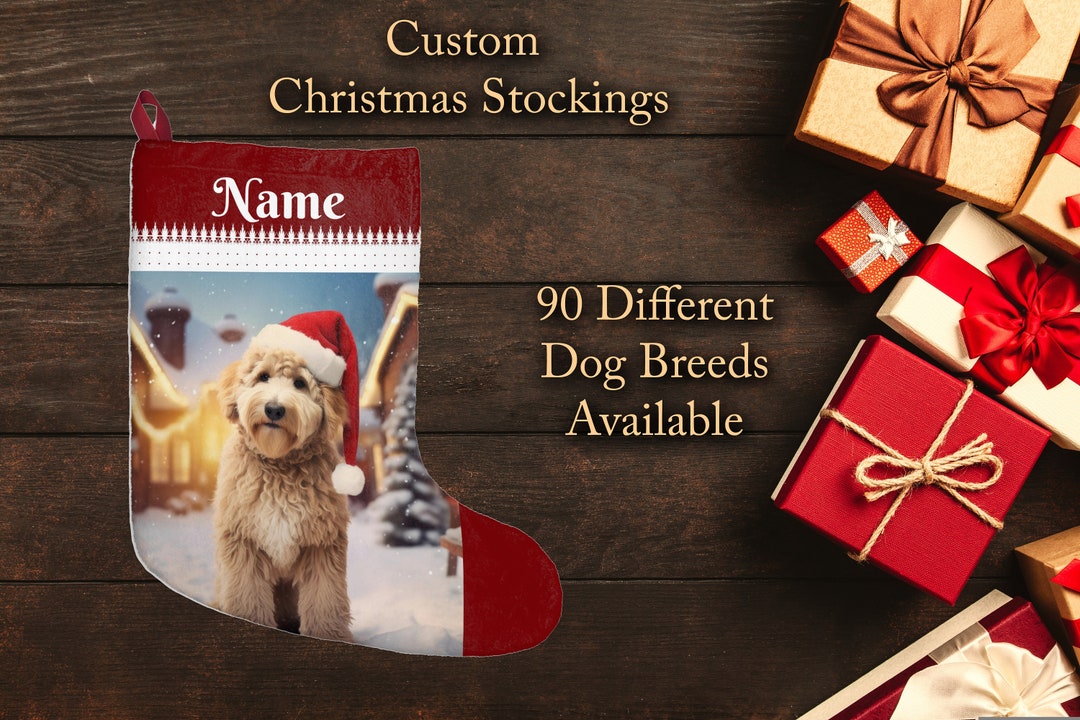 Goldendoodle Christmas Stocking. Personalized Christmas Stocking ...