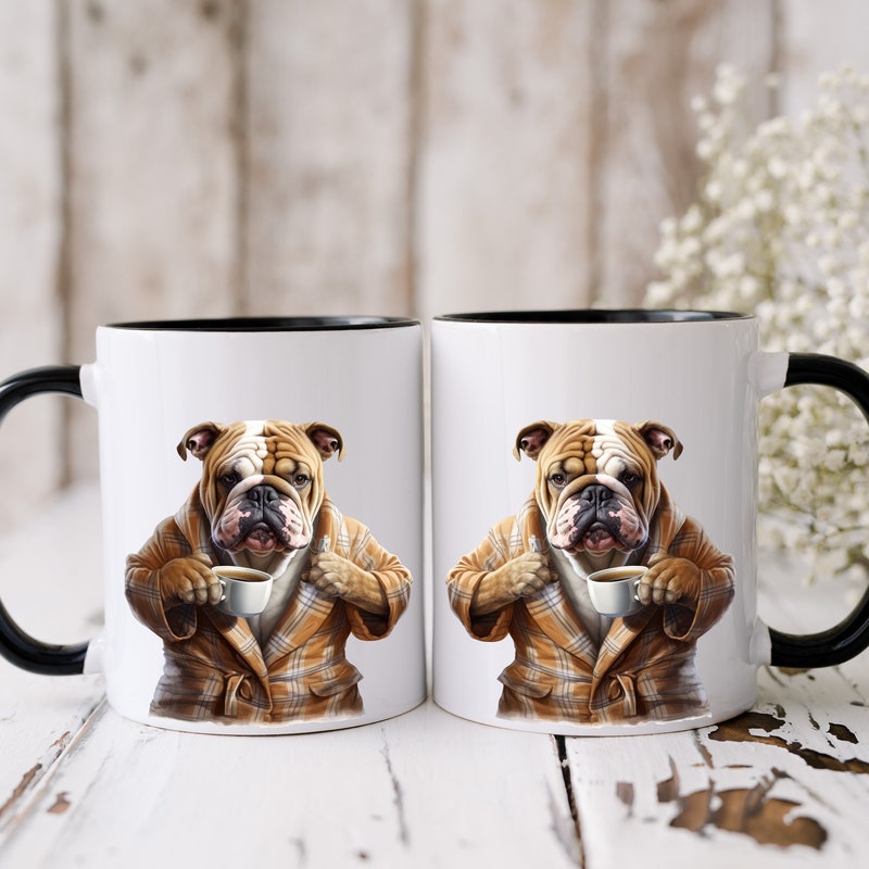 Bulldog Coffee Mug - Etsy