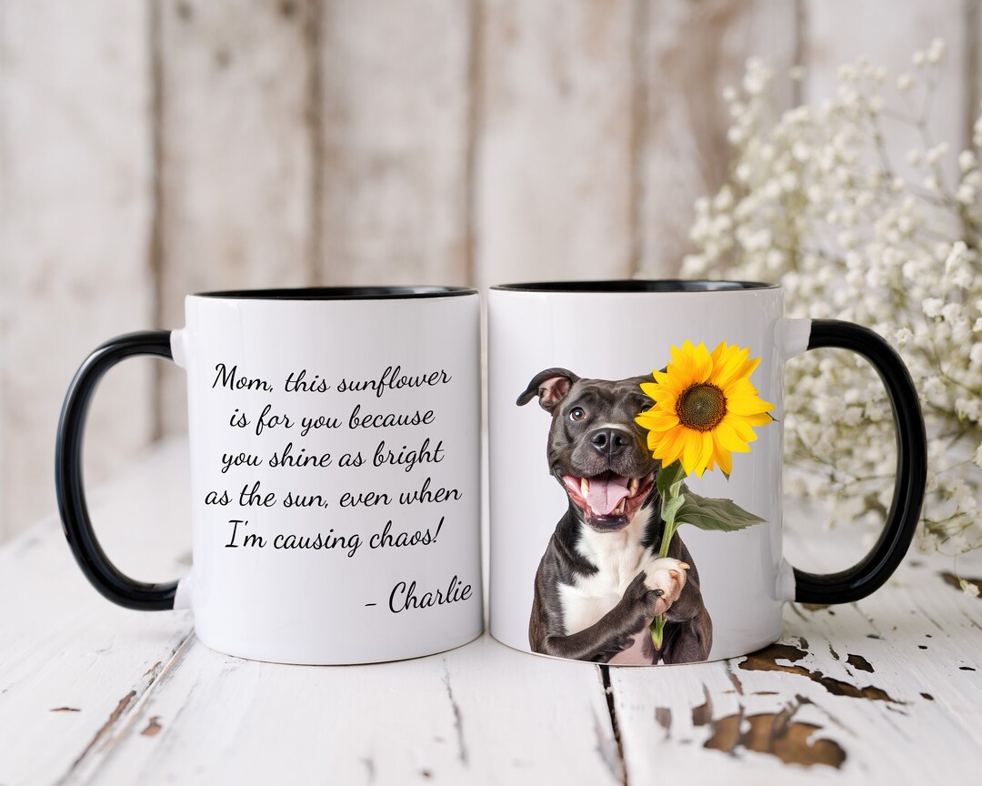 Personalized Staffordshire Bull Terrier Dog Mom Mug, 11oz and 15oz ...