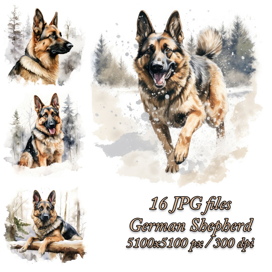 German Shepherd Clipart Bundle | Dog Sublimation Design | German ...