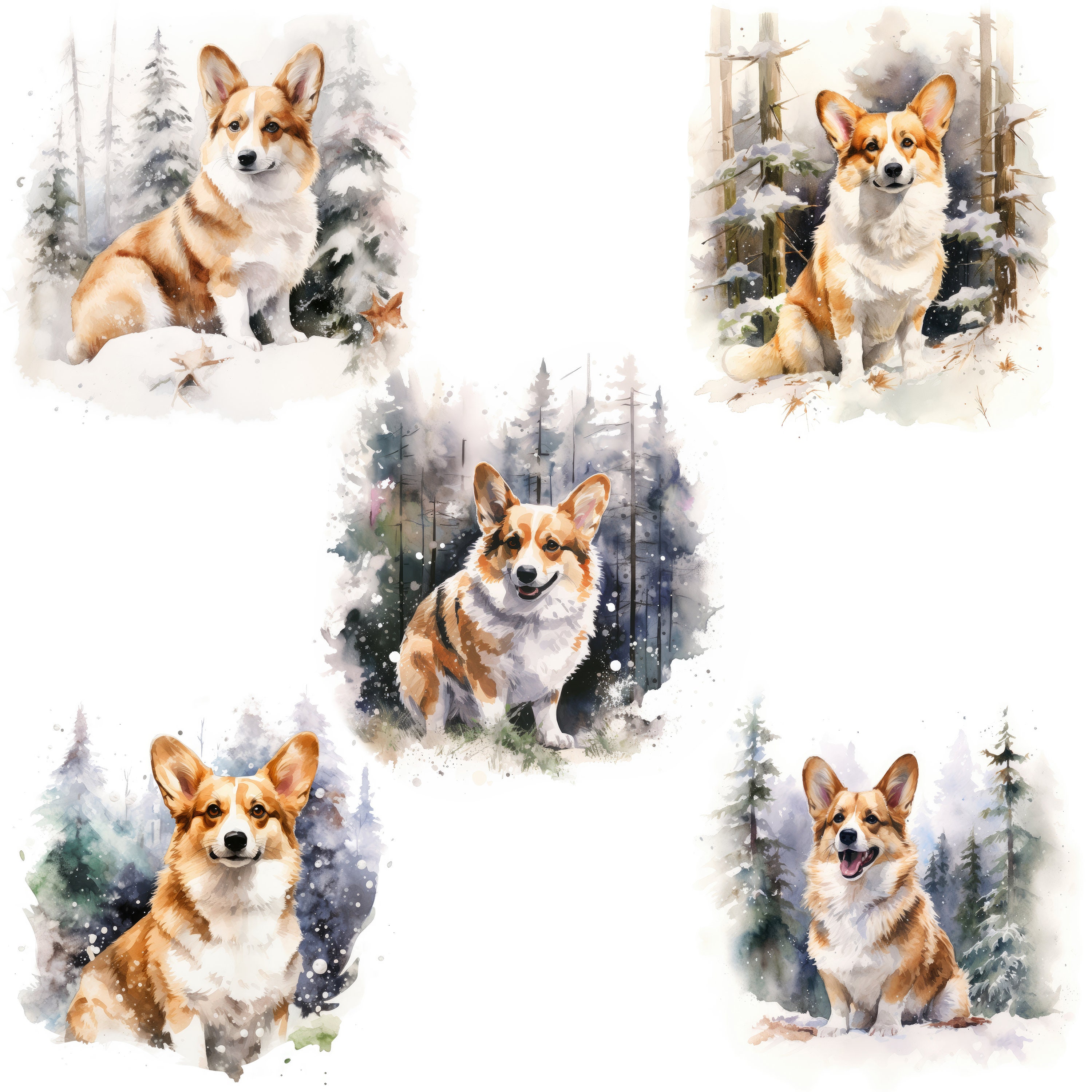 Welsh Corgi Clipart Bundle Dog Sublimation Design Welsh - Etsy