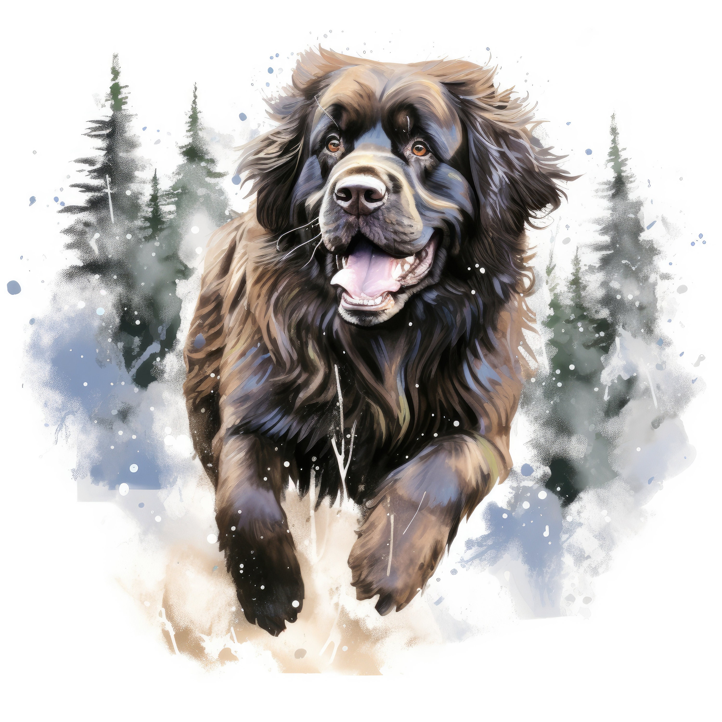 Newfoundland Dog Clipart Bundle Dog Sublimation Design - Etsy Australia