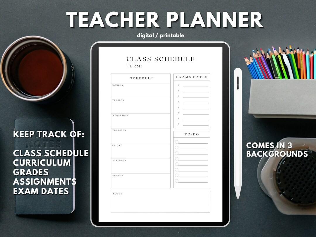 Teacher Planner | Printable and Digital Classroom Tracker and Planner ...