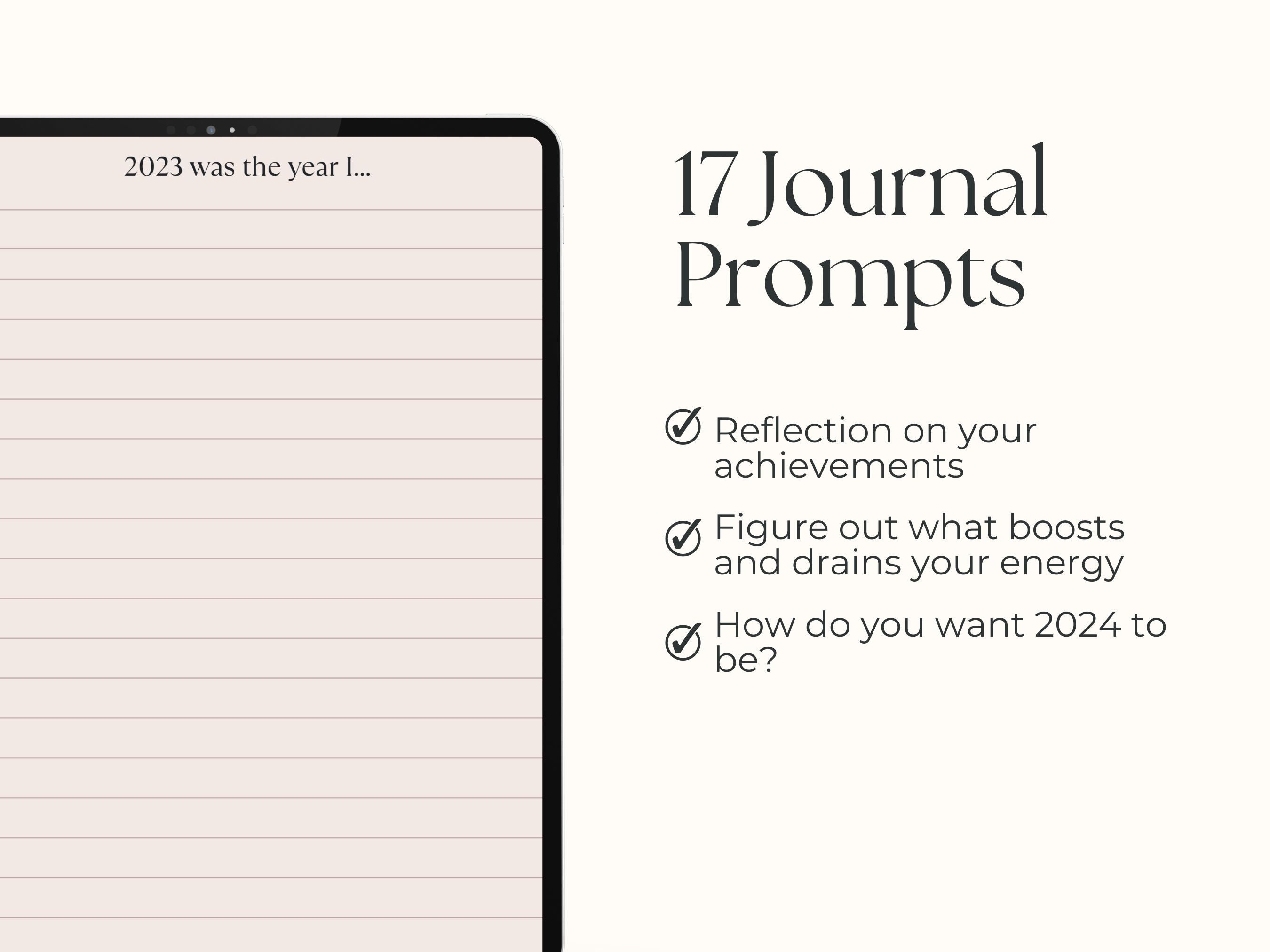 End of Year Reflection Journal Guide | 17 Journal Prompts for ...