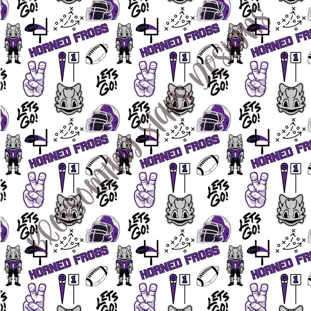 Horned Frogs Seamless File - Etsy