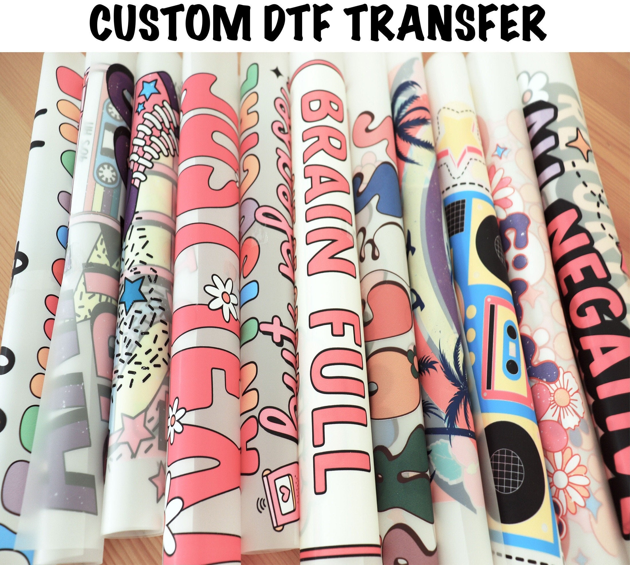 Custom DTF Transfer Custom DTF Print Bulk DTF Sheets - Etsy Australia