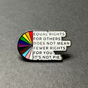 Equal Rights - LGBTQIA, BLM, Trans, Feminist, Pro Choice, Pin, Enamel ...