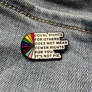 Equal Rights - LGBTQIA, BLM, Trans, Feminist, Pro Choice, Pin, Enamel ...