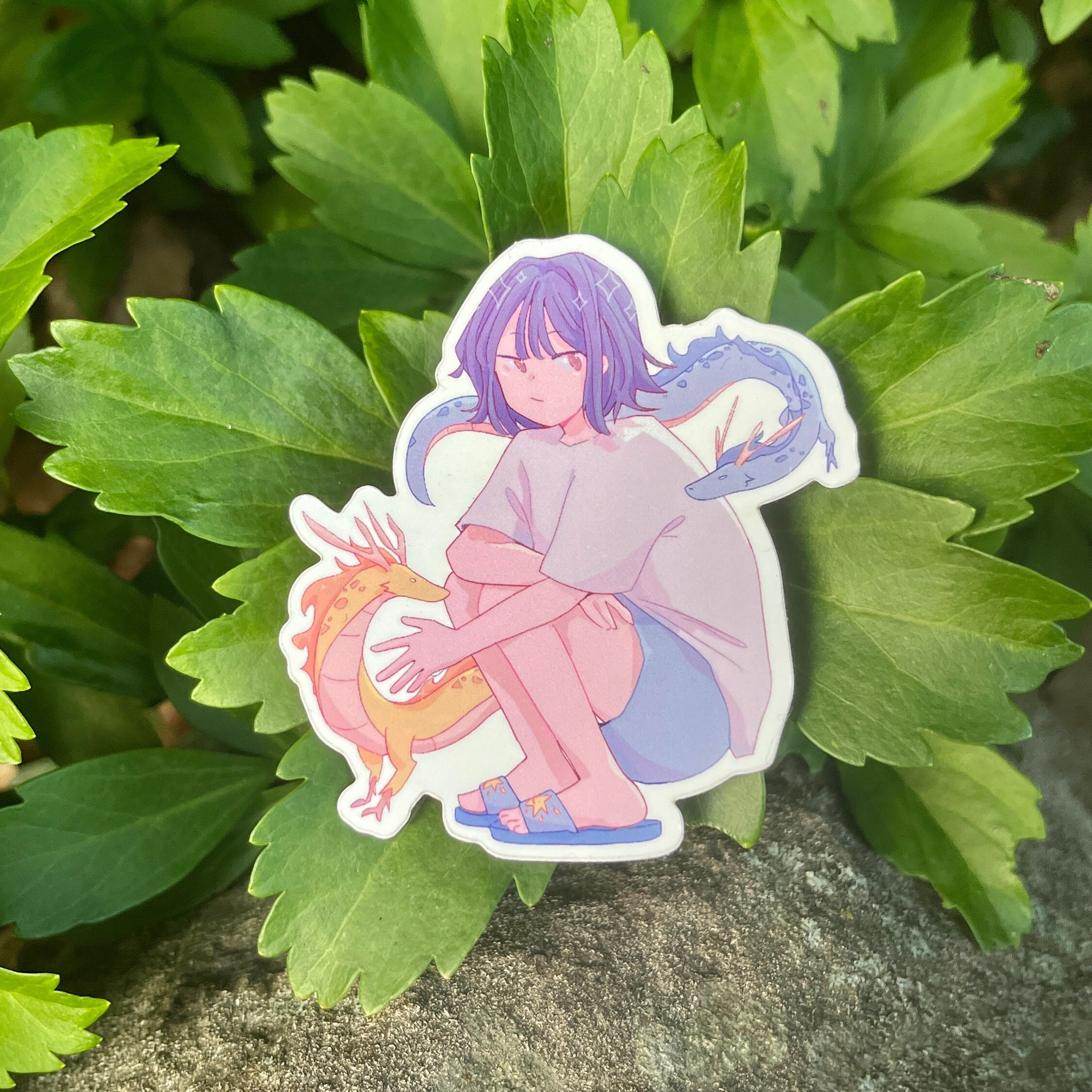 Dragons Sticker Vinyl Sticker Dragon Cute Stationery Anime Waterbottle ...