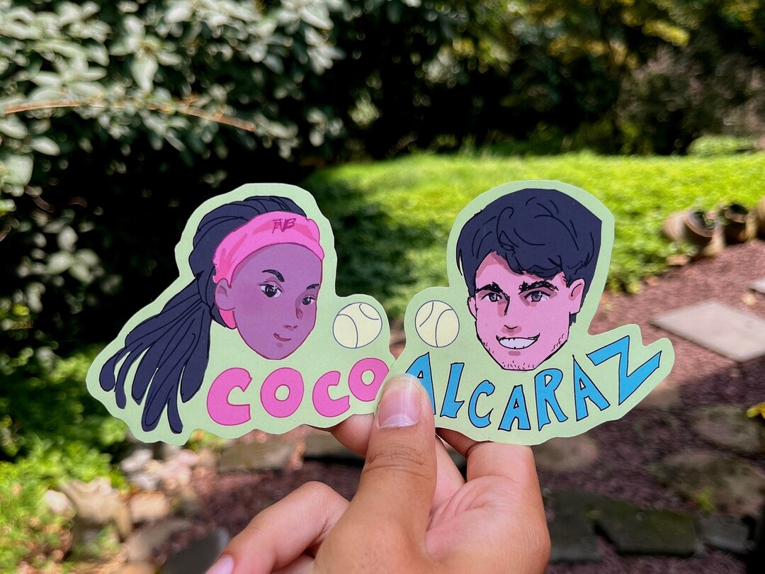 Coco Gauff & Carlos Alcaraz Sticker: Tennis Stars, US Open, Wimbledon ...