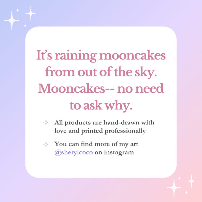 Mooncake Anime Art Print: Lunar New Year Art - Etsy